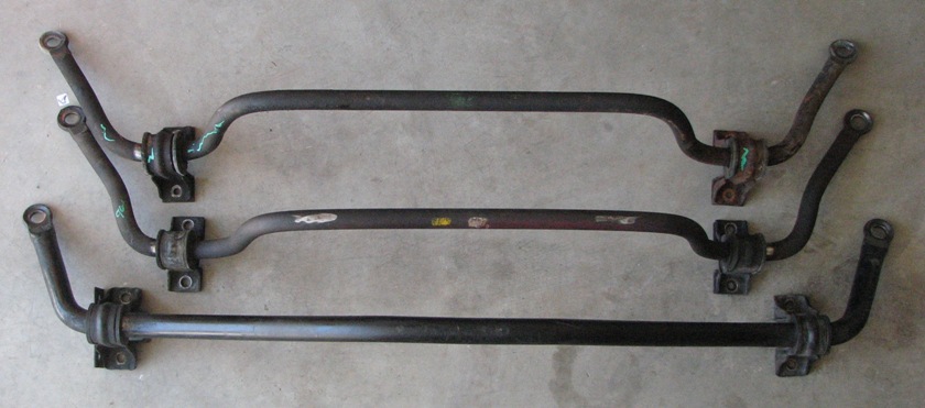 Mustang Front sway bar widths